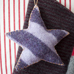 Upcycled Felt Star Ornaments with Blanket Stitch Tutorial | the crafty ...