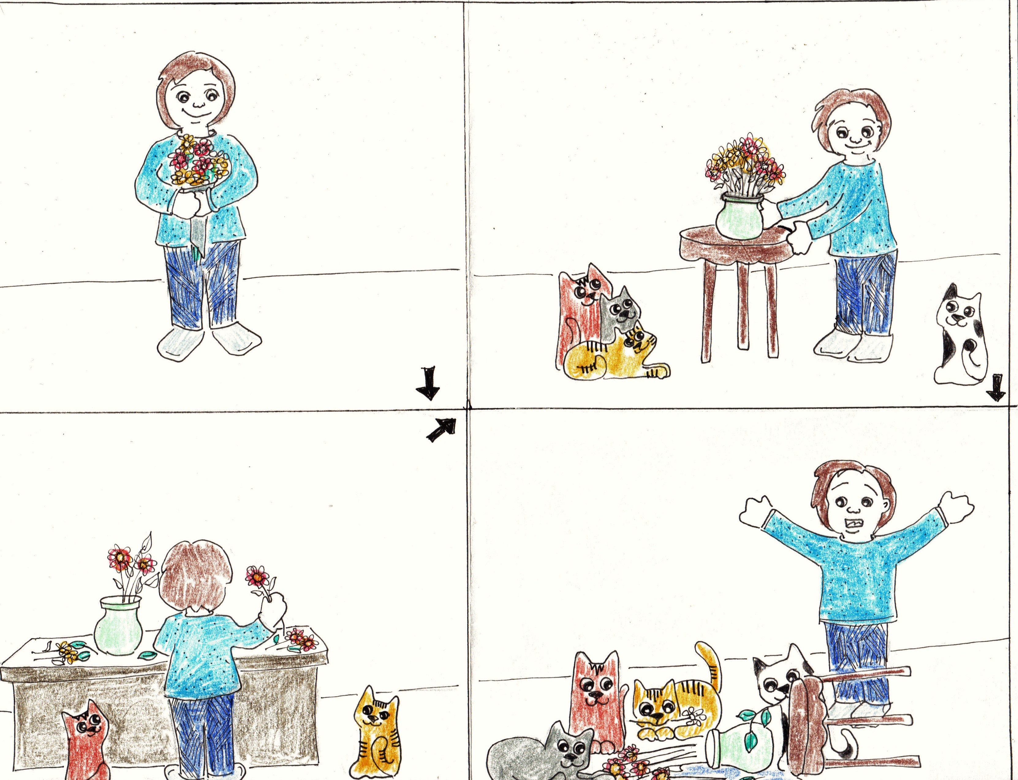 Sunday Catoon. Flowers. What a cat! | the crafty sisters